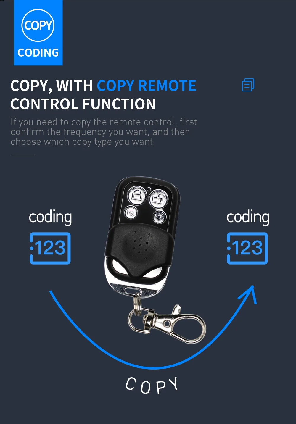High Quality Universal Remote Key For Car 2 Channel Remote Control Rf ...