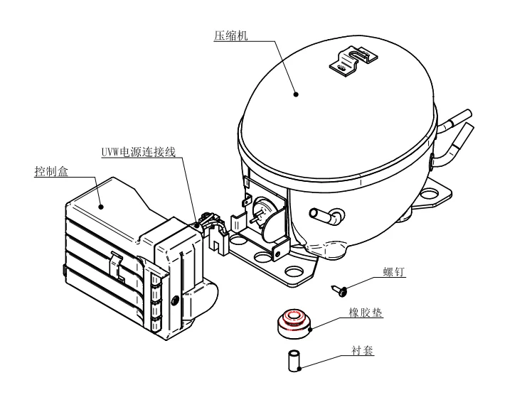 Jiaxipera Inverter Compressor - Reliable 220V R134A Copper Coil
