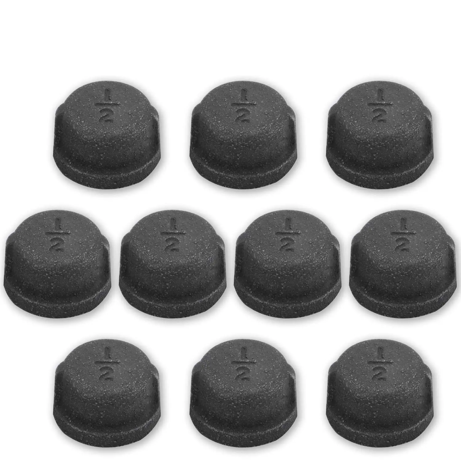 Rustic Industrial Black Malleable Iron Cast Pipe Fitting Caps For Steam ...