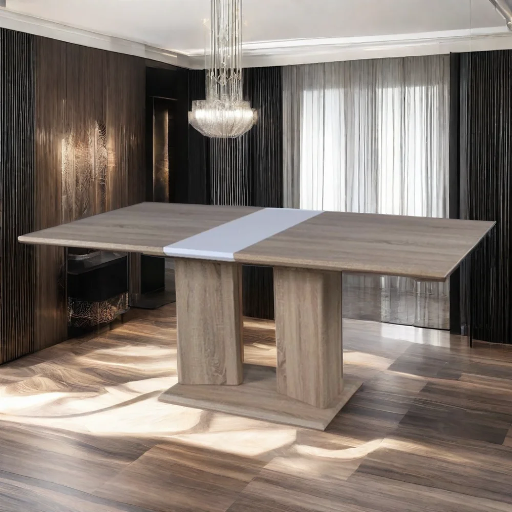 Modern Retractable Dining Table For Home Living Room Medium Density ...