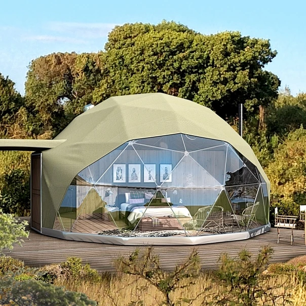 Waterproof Glamping Resort Insulated Geodesic Domo House Tents Geodome ...