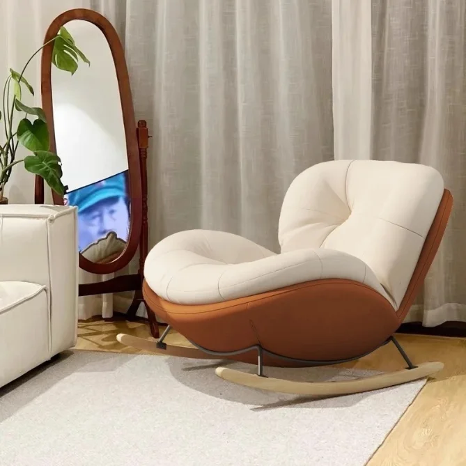 Leisure Lounge Balcony Luxury Rocking Chair Living Room Nap Single Sofa ...