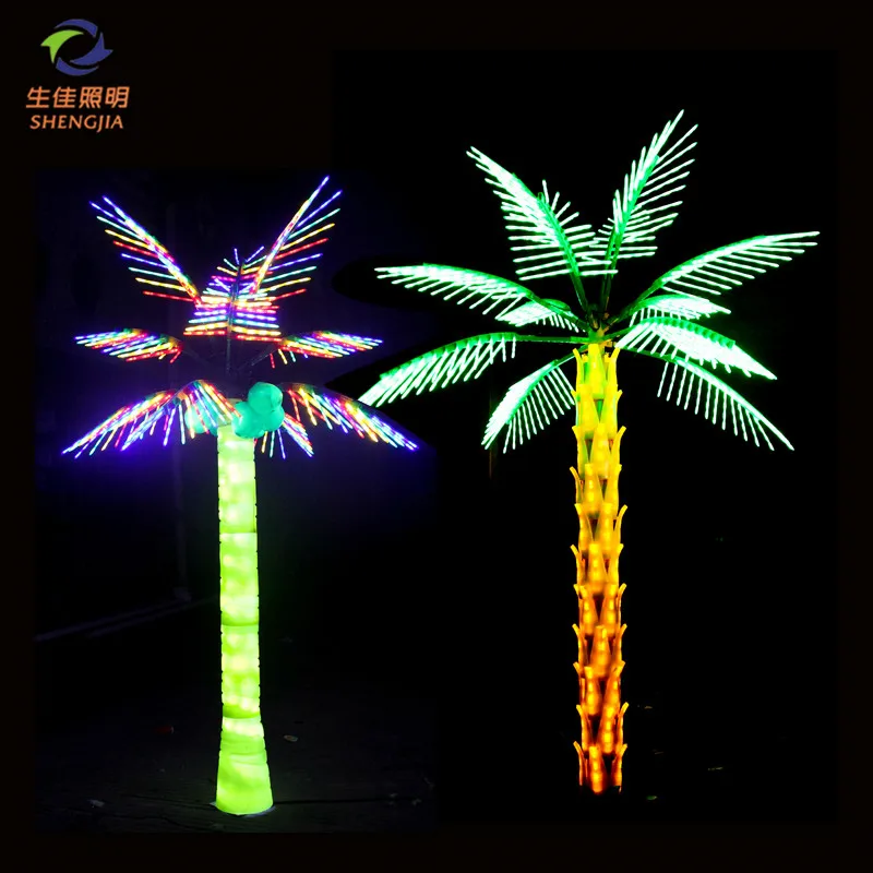 Shengjia LED RGB Coconut Palm Tree Lights for Holiday Decor