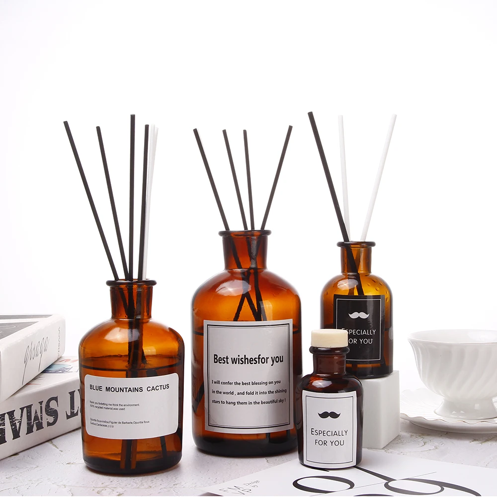 Nordic Amber Cork Stopper Aroma Essential Oil Bottle Non-fire Fragrance ...