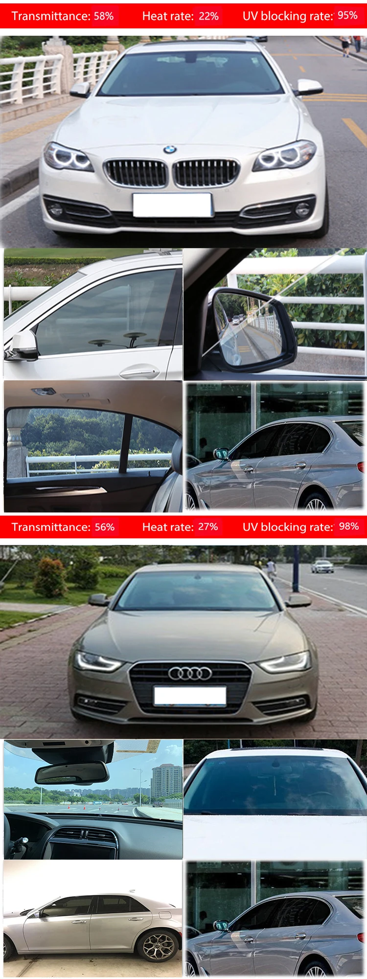 Auto PET Electrochromic Film Car Window - Stable Colors