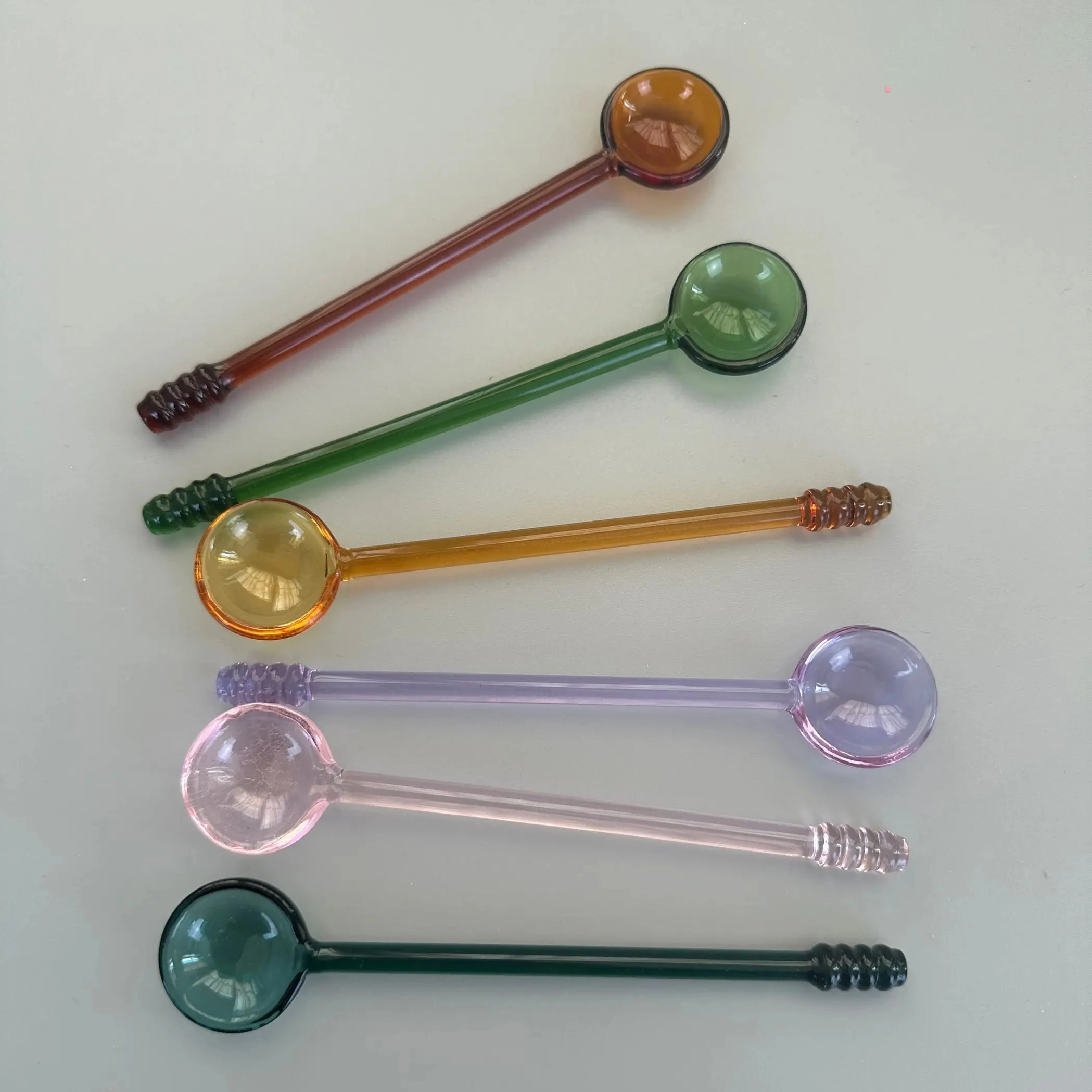 Wholesale Custom Stained Glass Coffee Scoop Long Handle Ice Cream ...