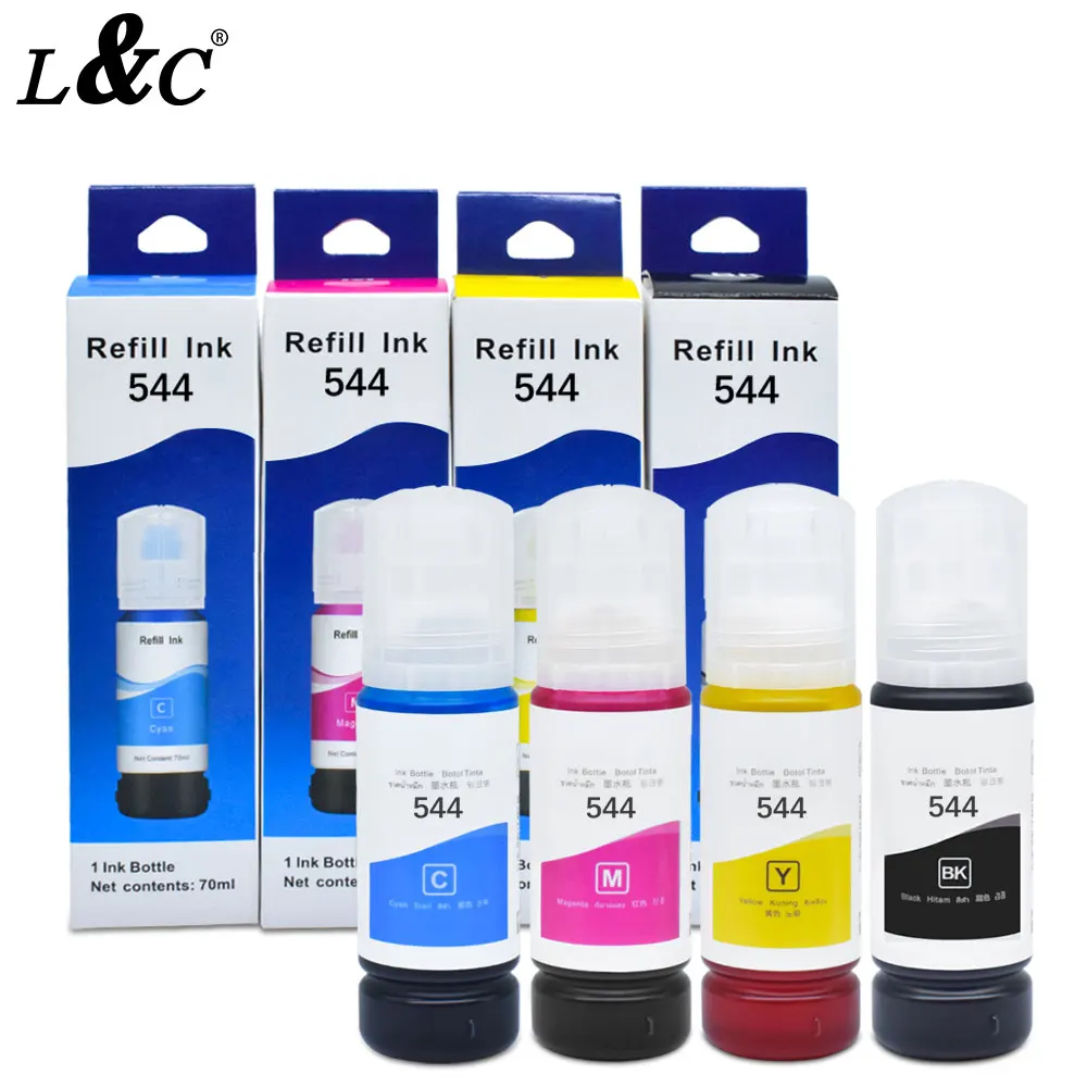 High Quality Dye Ink 544 T544 Premium Color Compatible Bottle Water ...