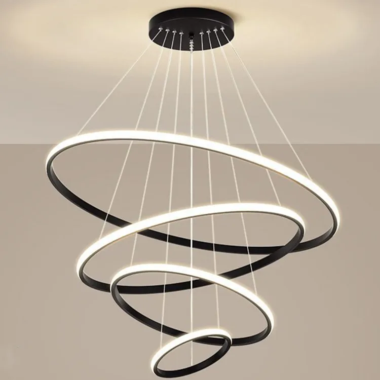 Modern Style Led Ceiling Light Circle Hanging Pendant Ring Lamps ...
