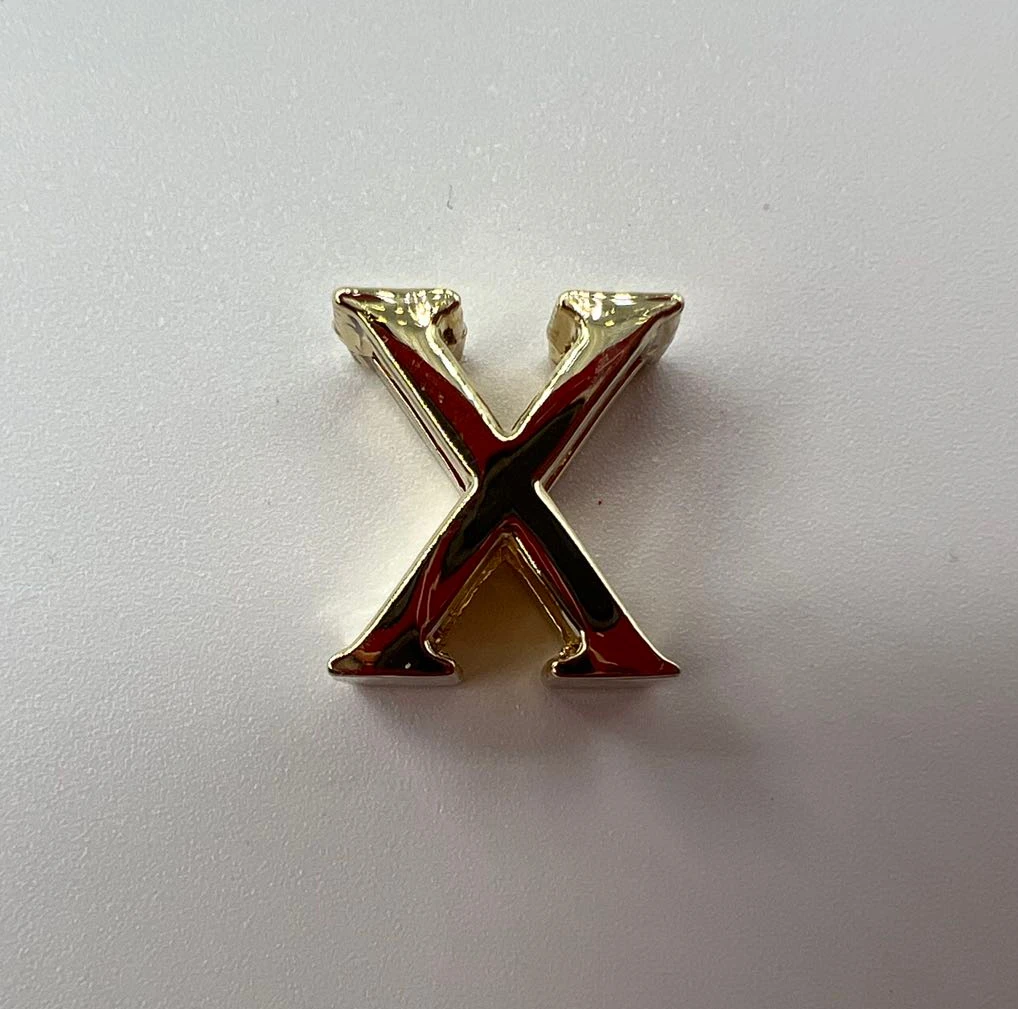 26 Alphabets Letter X Metal Letter Logo for Handbag Garments ...