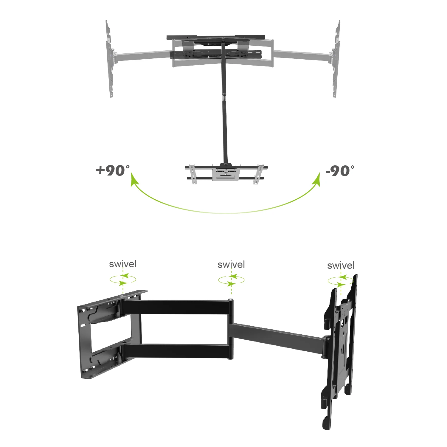 Charmount 180 Degree TV Mount - Adjustable & Stylish