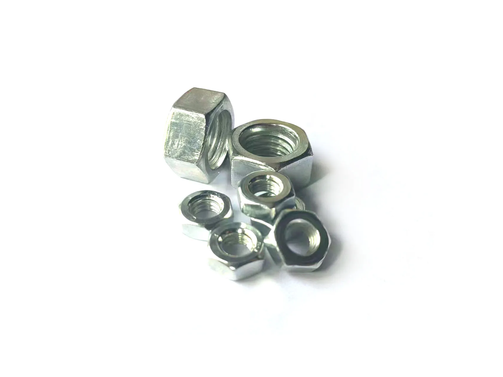 Grade 4 Galvanized Hexagon Nuts Plain Nuts White Zinc Nuts - Buy Zinc ...