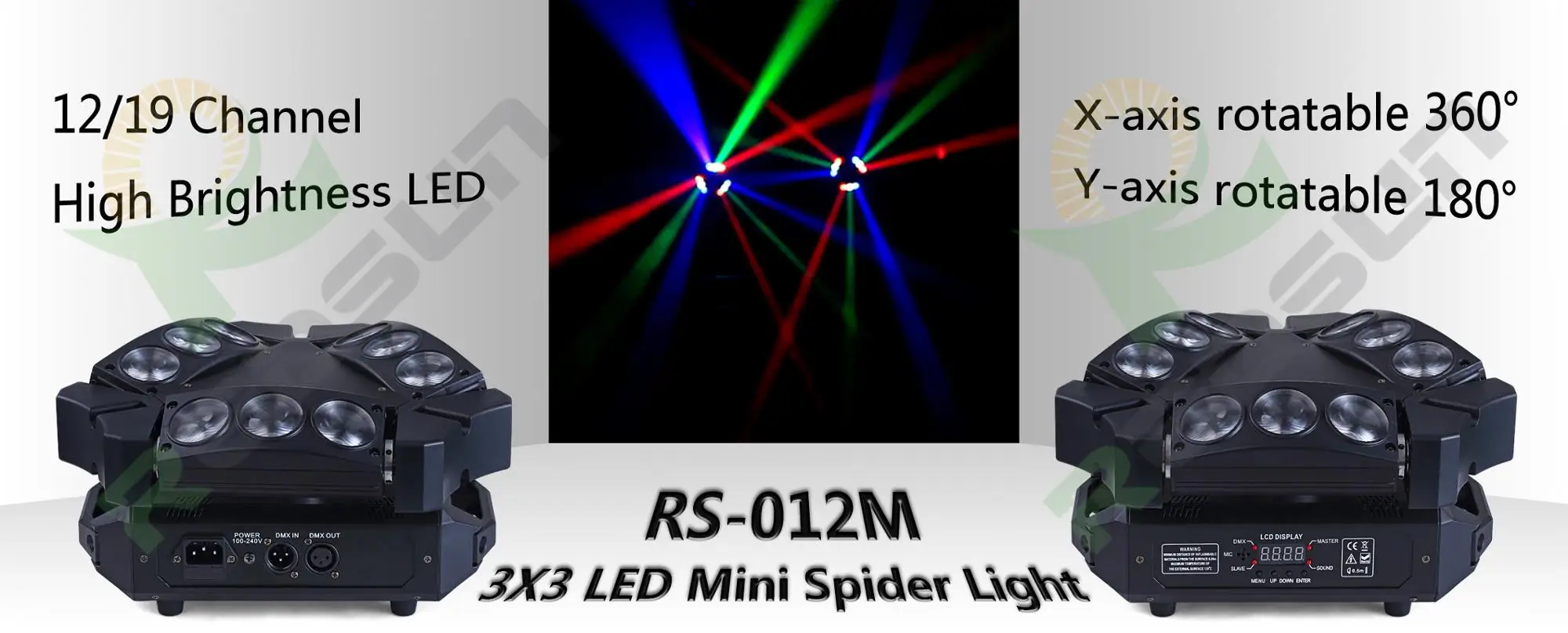Stage Effect Light Mini Spider 9x10w Rgbw 4in1 Moving Head Led Lights ...