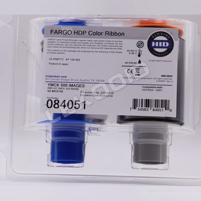 Original Fargo HDP5000 Card Printer YMCK 84051 Color Ribbon