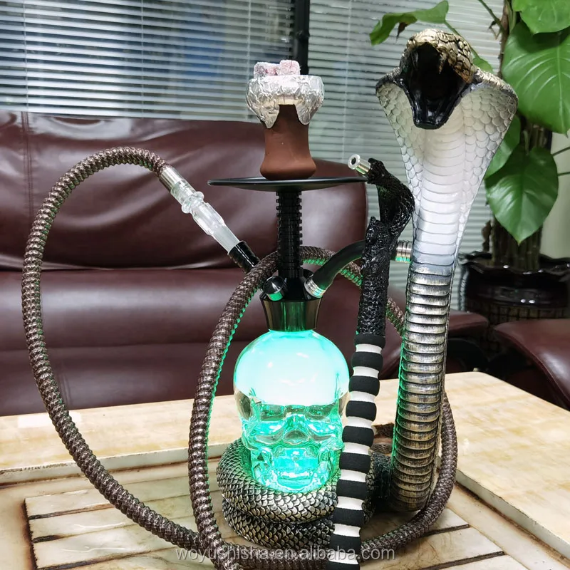 Nargile Glass Chicha Narguile Resin Snake Led Light Shisha Animal ...