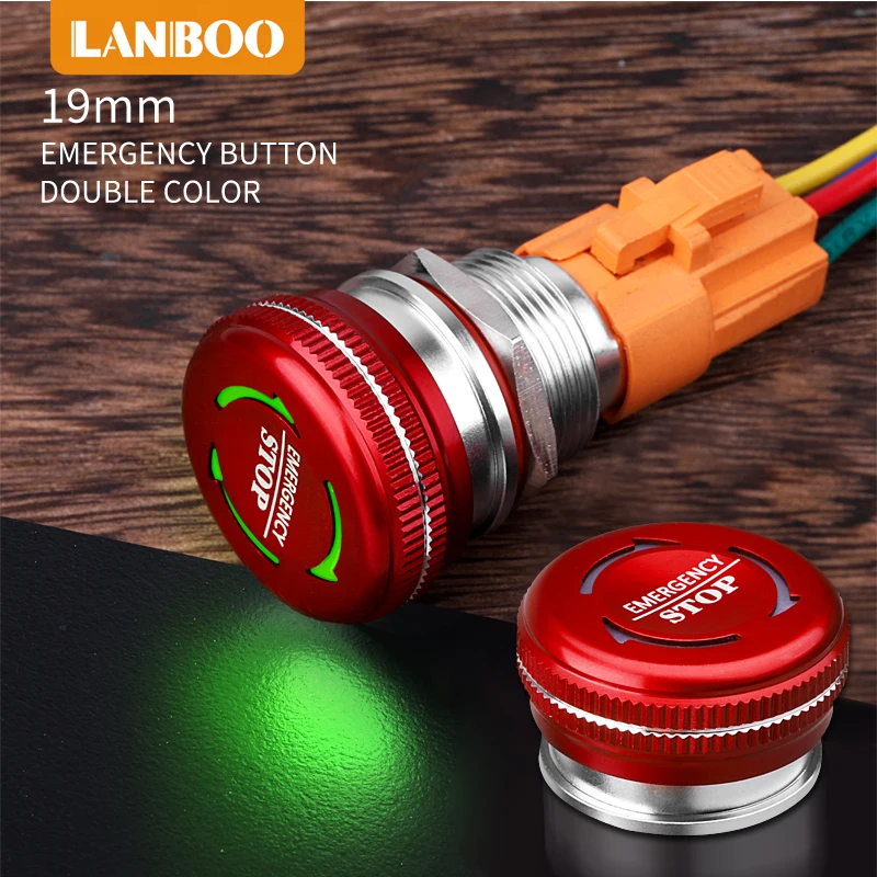 Lanboo Emergency Stop Button With Led Explosion-proof Ip67 19/22mm ...