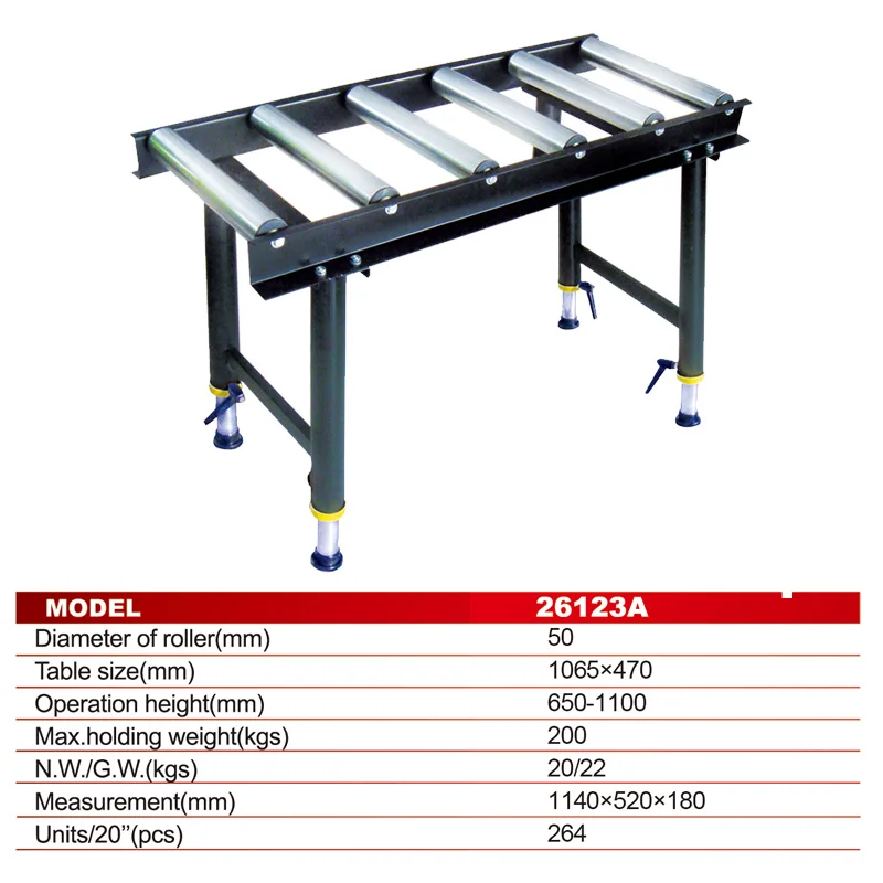 Heavy Duty Roller Table Conveyor Stand For Saws 26123a - Buy Roller ...