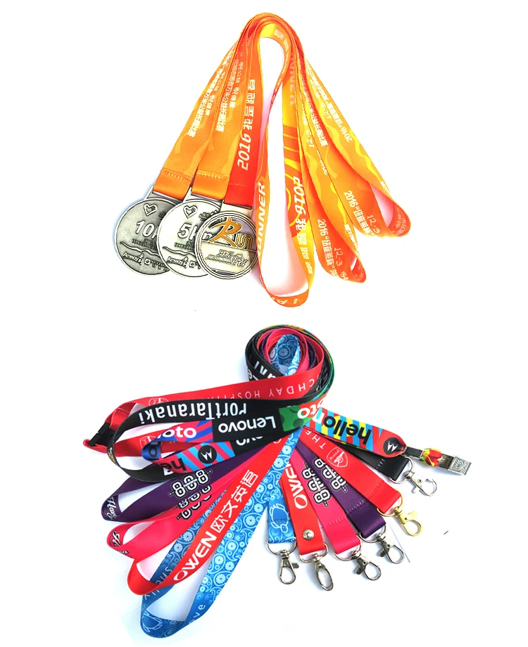 Custom Sports Digital Print Champion Medal Lanyard For Medals - Buy ...