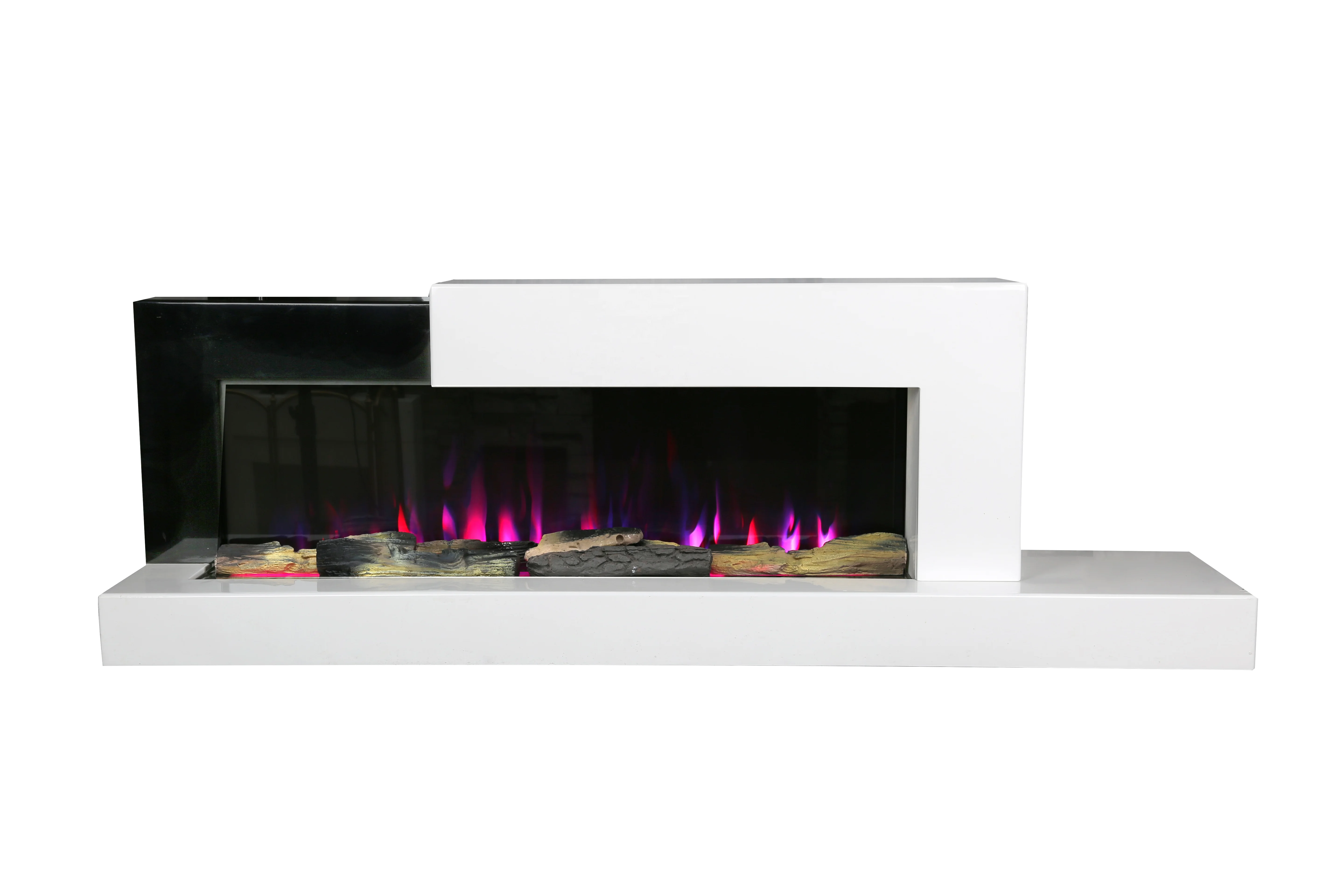 Wall Mounted Fireplace Decor Flame Crystals Electric Heater