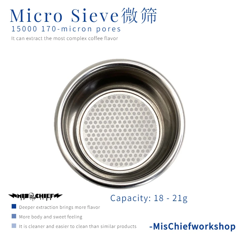 Mischief Basket Micro Sieve 18g H26mm Espresso Coffee Filter Baskets
