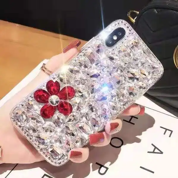 Full Cover 3d Rhinestone Handmade Crystal Bling Shiny Protective Back ...