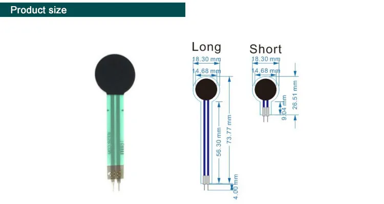 Sensor De Fuerza Fsr 402,Sensor De Presión De Película Delgada,100 G ...