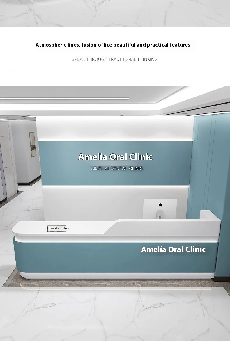 Modern Design Hospital Front Desk Reception Desk for School Pre ...