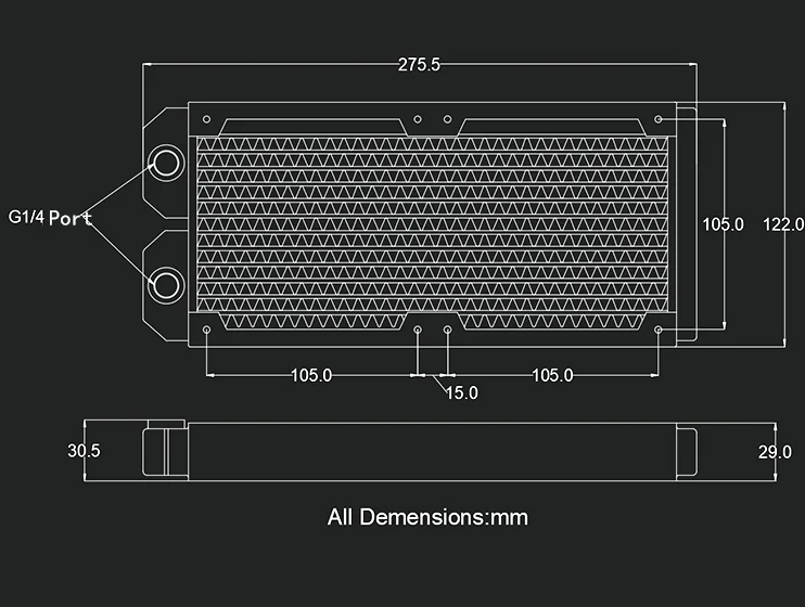 240 Heat Exchanger Radiator Water Cooling for Beverage Machinery