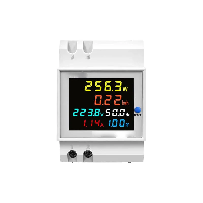 Industrial AC Power Analyzer DIN Rail Mount Monitor for Energy Meter ...