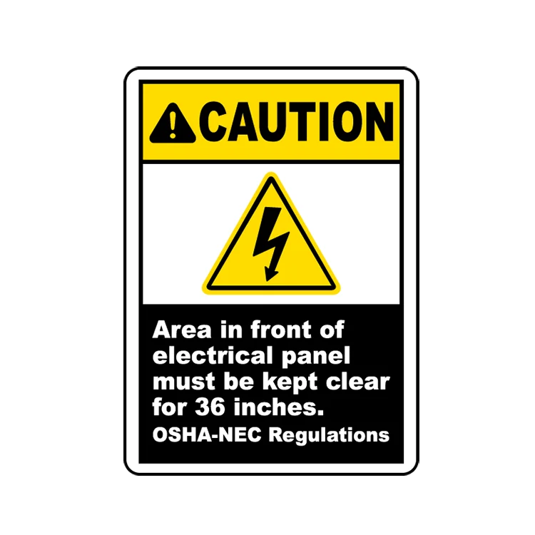 OEM Customized High Voltage Electrical Hazard Warning Signs - Durable ...