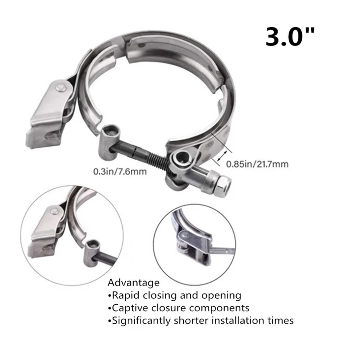 Stainless Steel V-Band Clamp Assembly for Turbo Pipe Connect