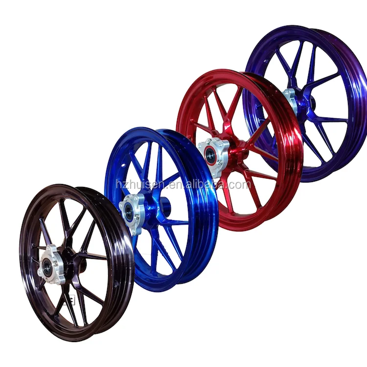 Blue Color Motorcycle Front/rear Wheel Rims - 13-17 Inch