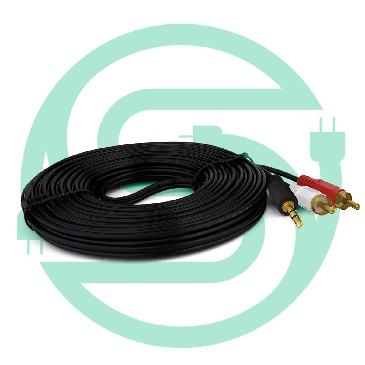 15m The Newest 3.5mm Green Orange Black Audio Cable Aux Color Code ...