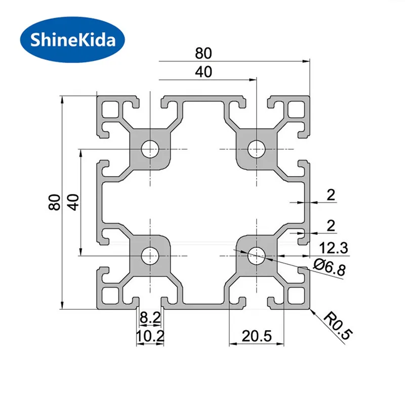 Alu Profile 80x80 Material 80x160 Aluminium Extrusion Aliababa Factory ...