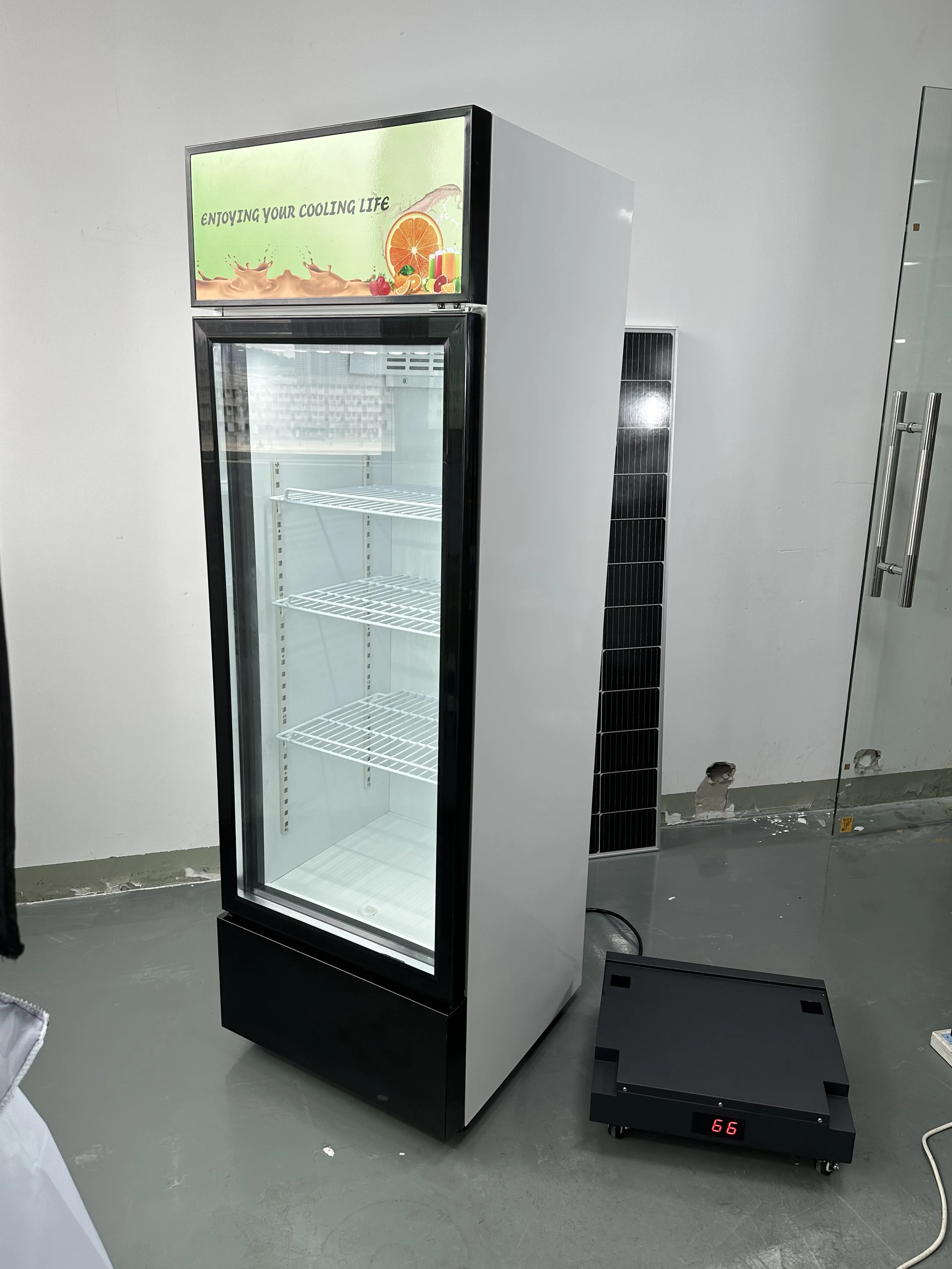 Solar Display Fridge - Rechargeable 268L Refrigerator