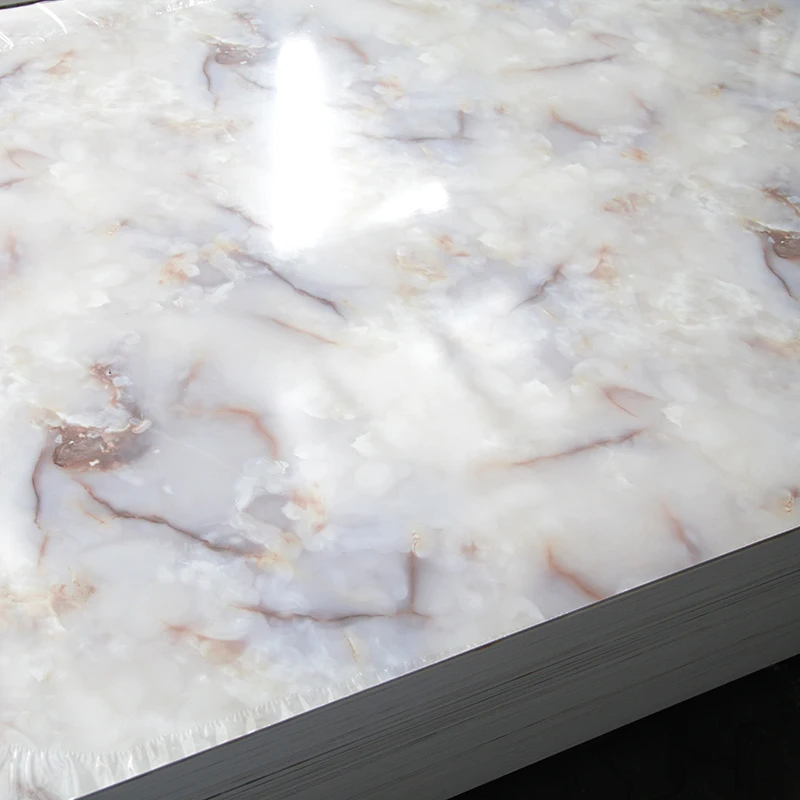 1.22*2.44 Pvc Flexible Marble Sheet High Goss Pvc Panel For Decoration ...