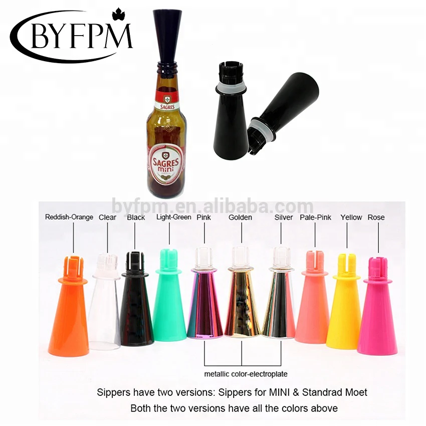 Promotional Plastic Champagne Bottle Sipper,Plastic Champagne Sipper ...