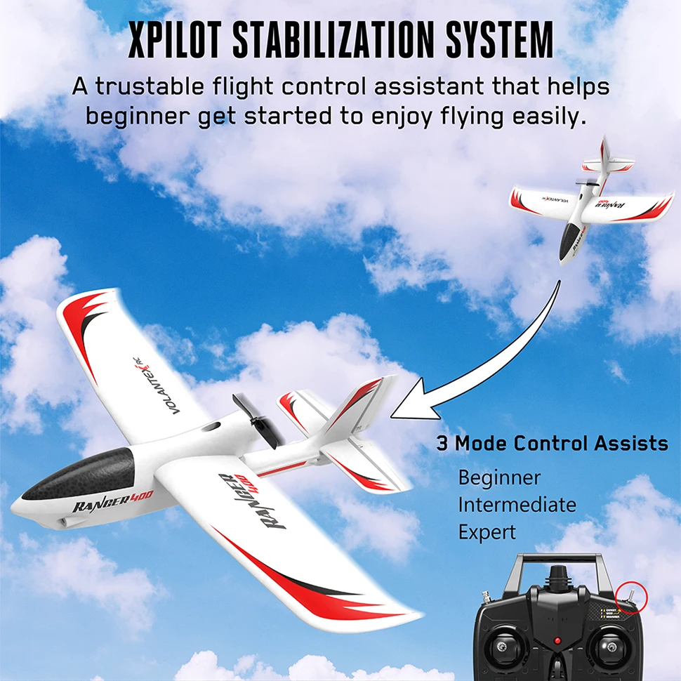 Volantex Rc Plane With 6-axis Gyro Stabilizer Rtf Remote Control ...