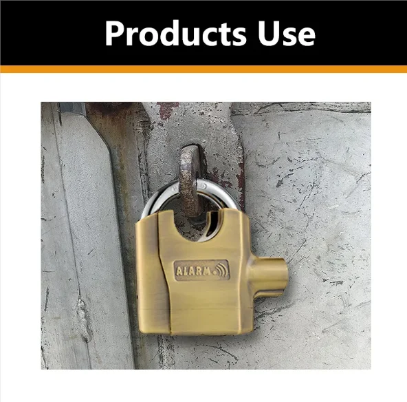 New Indoor Security Lock Cylinder Security Siren Padlock Signal Sensor ...