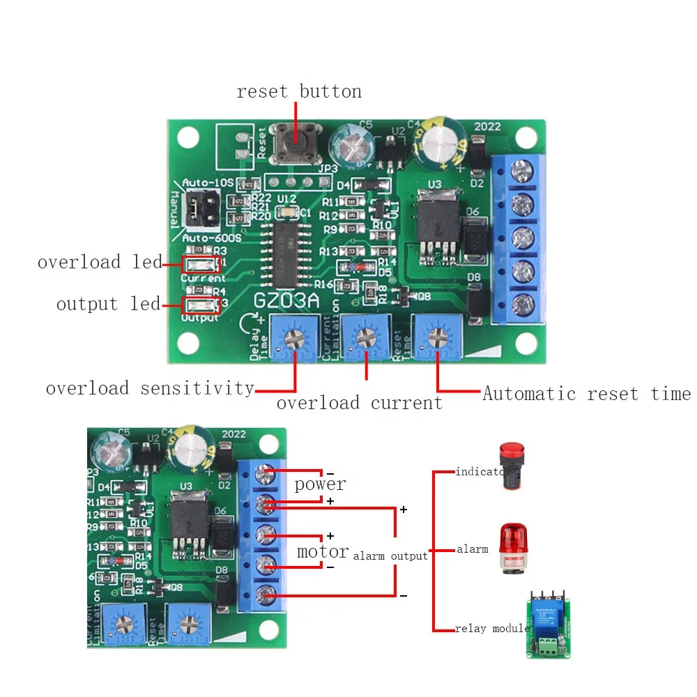 Taidacent Overcurrent Protection - Reliable Electric Motor Guard