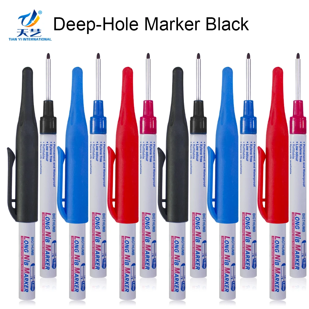 TY Portable Long Nose Deep Hole Marker Pens - 30mm Waterproof