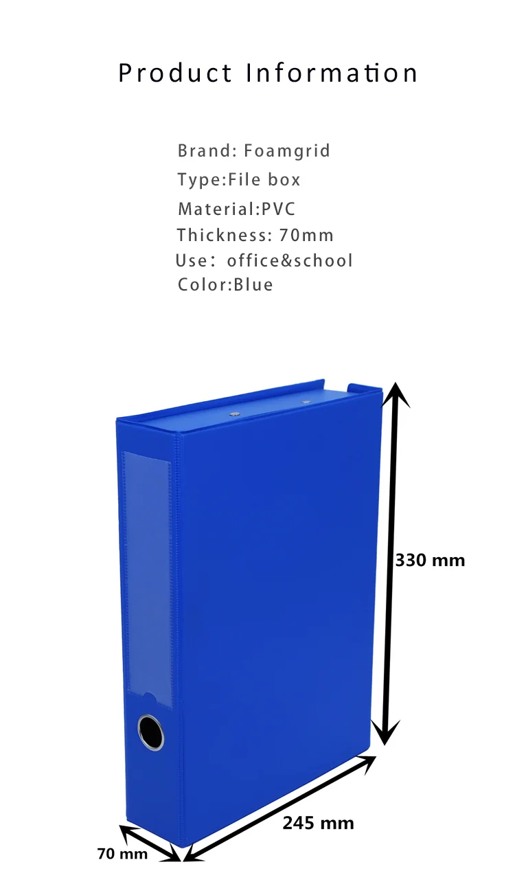 New A4 Pvc Rigid Box File Stylish Pvc Cover Of Closed Box File - Buy ...