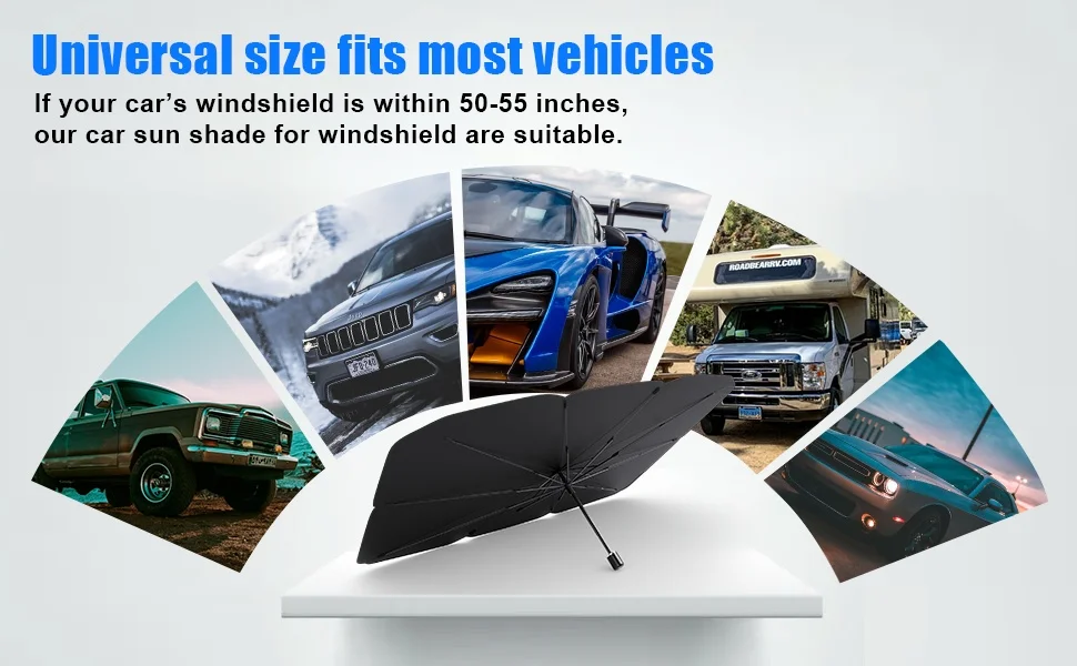 Car Windshield Sun Shade - UV Rays Heat Protector