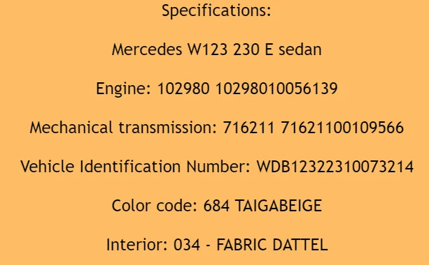 Mercedes-benz W123 Power Steering Pressure Hose - OE No. 1239979182