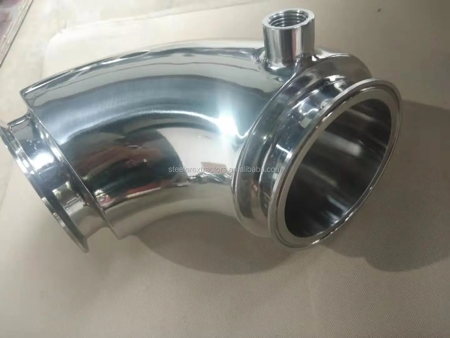 SS304 2" Stainless Steel Jacketed Clamped Tube Heating Jacketed 90 ...
