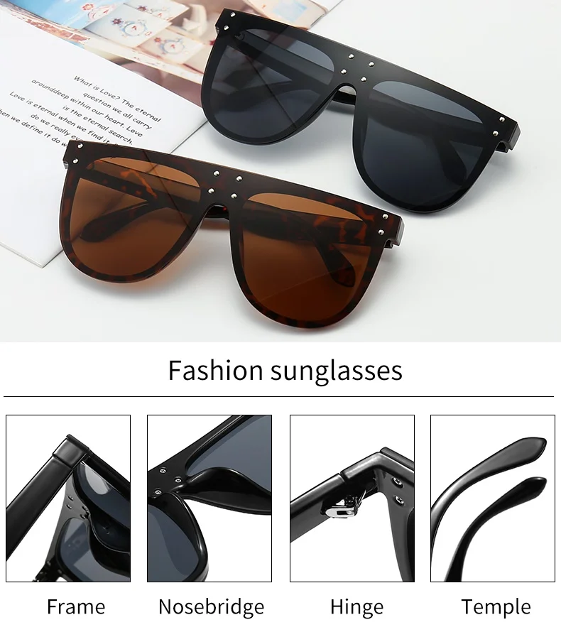 New Style Trend Big Oval Frame One Piece Eyeglasses Uv400 Sun Glasses ...