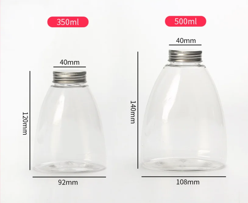 Wholesale 250ml 350ml 500ml Empty Clear Plastic Bottle With Caps For ...