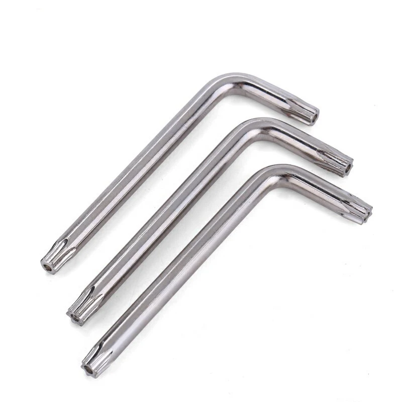 T6-T50 Solid Type or Anti-theft Hole Allen Wrench L Shaped Double End ...