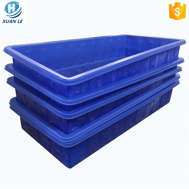 Factory Food Grade Rectangular Large Blue Plastic Fish Tubs For Sale ...