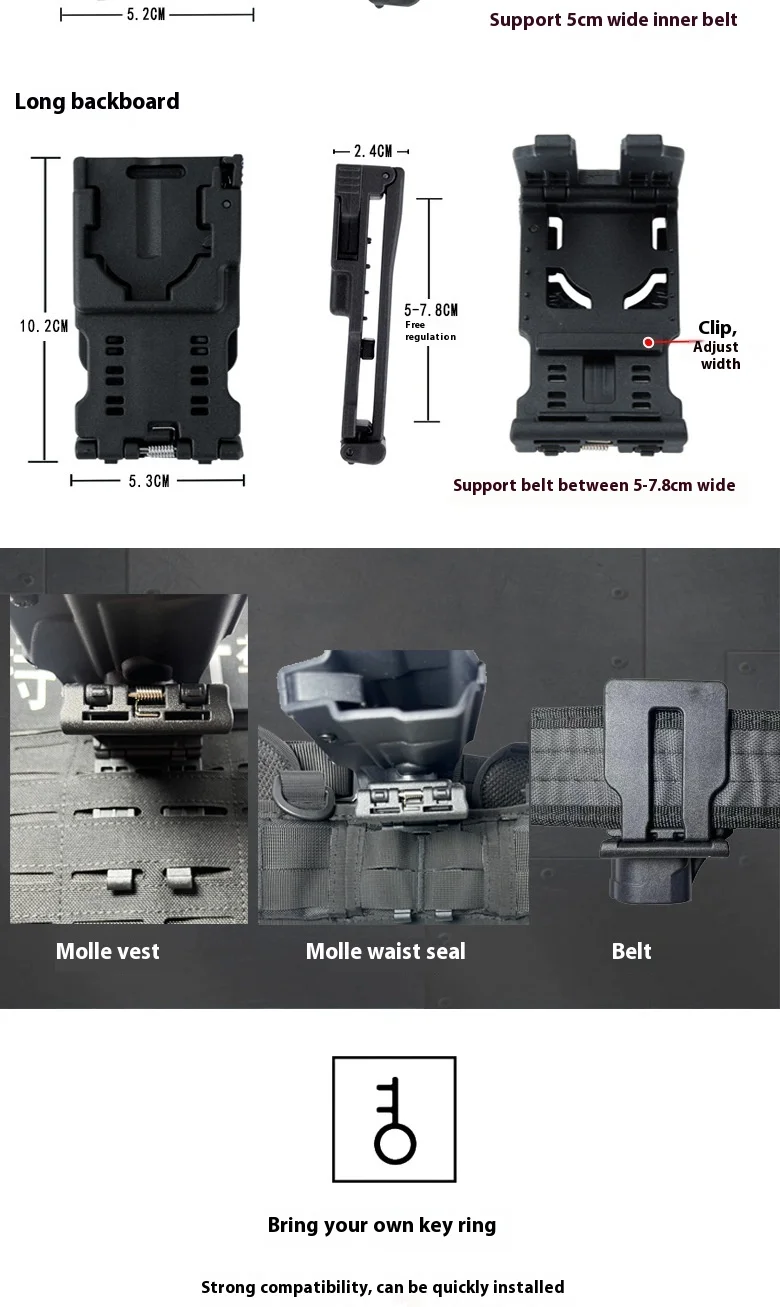 Two-piece New Standard Rose Gold One-click Quick Release Multi ...