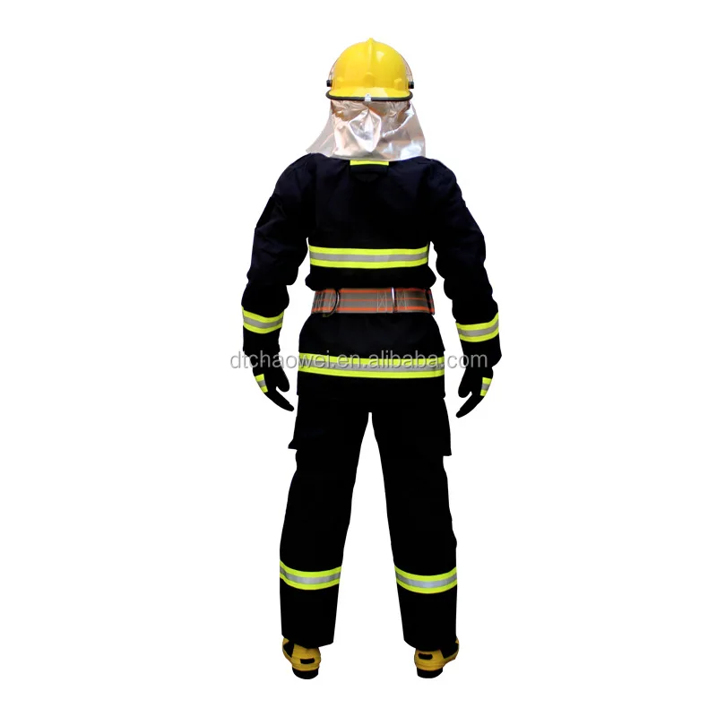 4 Layers Aramid Navy Blue Firefighter Fire Safety Suit